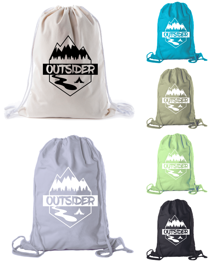 Camping Cotton Drawstring Backpack for Birthday parties and Summer Camp ...